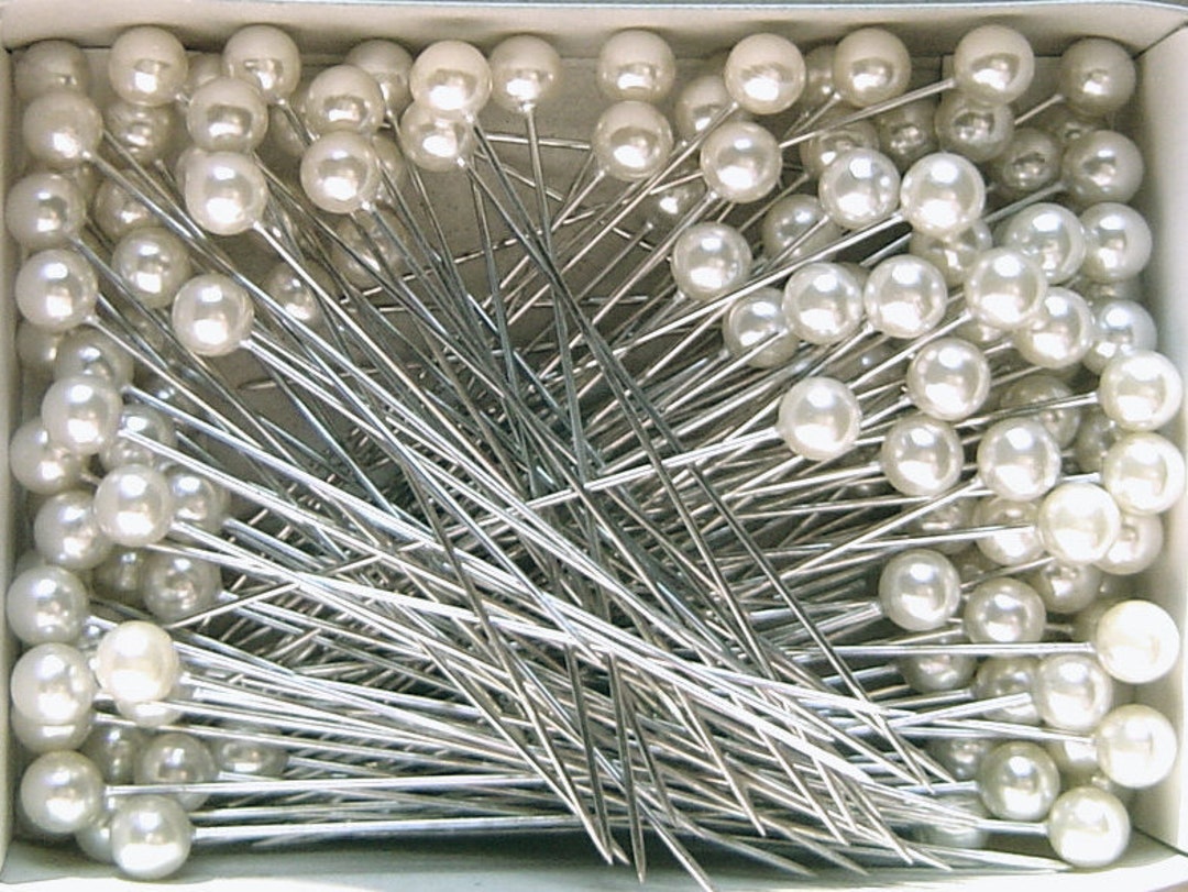 Pearl Corsage Pins - Round Heads - 2.5" Long - White Pearl - High ...