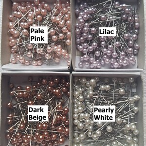 Pearl Head Pins Craft and Hobby Pins SHARP - 144 Pins/box - Choose From ...
