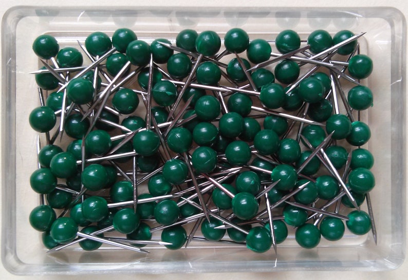 1000 Shiny Map Tacks Travel Map Pins Various Colors 100 | Etsy