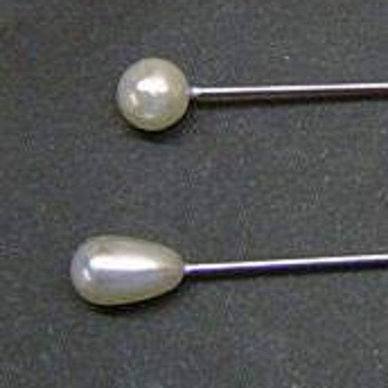Hat Pins Pearl Long - Etsy