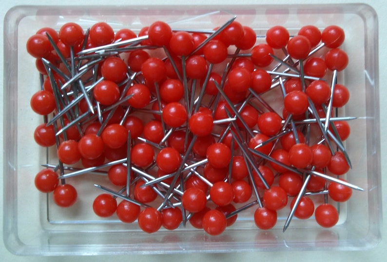 1000 Shiny Map Tacks Travel Map Pins Various Colors 100 | Etsy