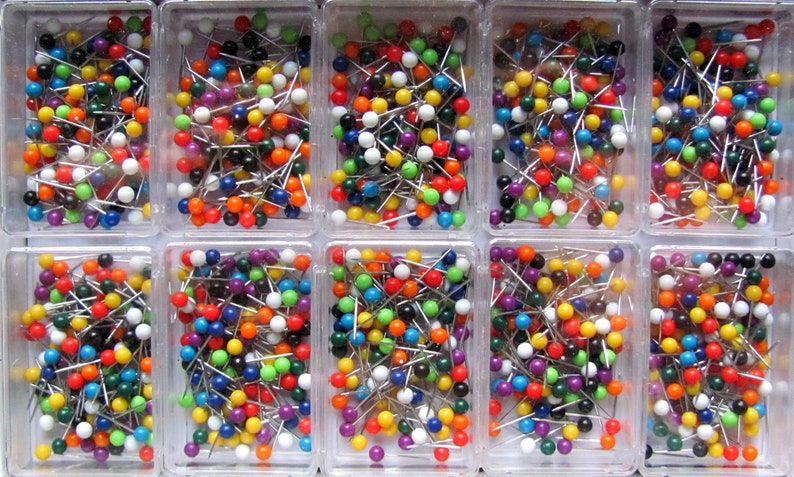 20 Boxes/ 2000 Shiny Push Pin Map Pins Map Tacks Push Pins - Etsy
