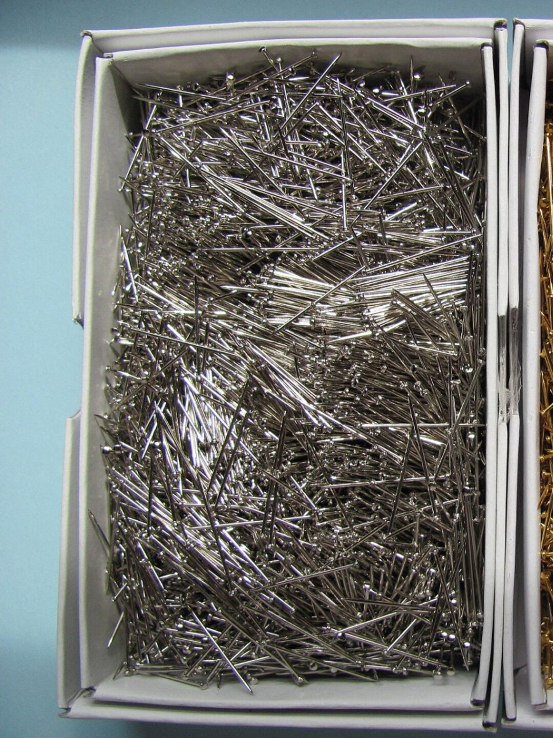 Sequin Pins for Crafts HALF POUND Box Choose Silver 3/4 or Silver 1 ...