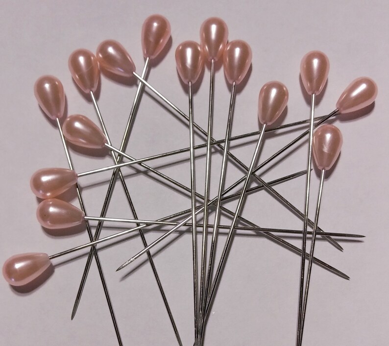 PALE PINK Pearl Corsage Pins Teardrop Heads Choose 2.5 - Etsy