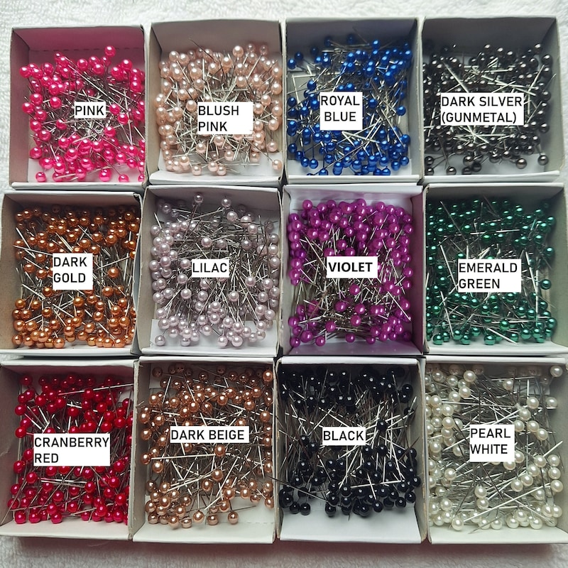 Pearl Head Pins - Etsy