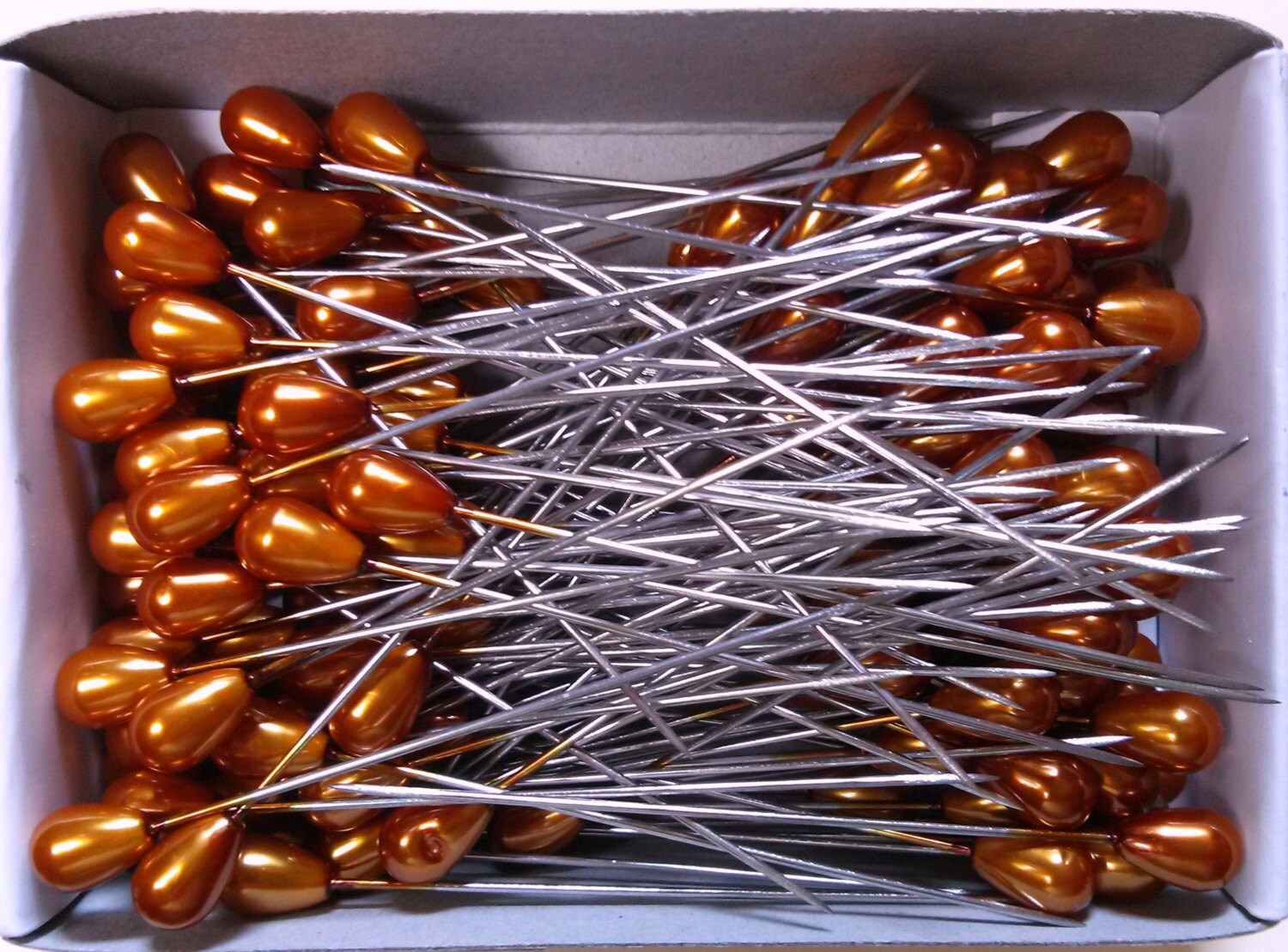 Pearl Pins Corsage - Teardrop Pearl Headed Pins - 2.5" Long - White ...