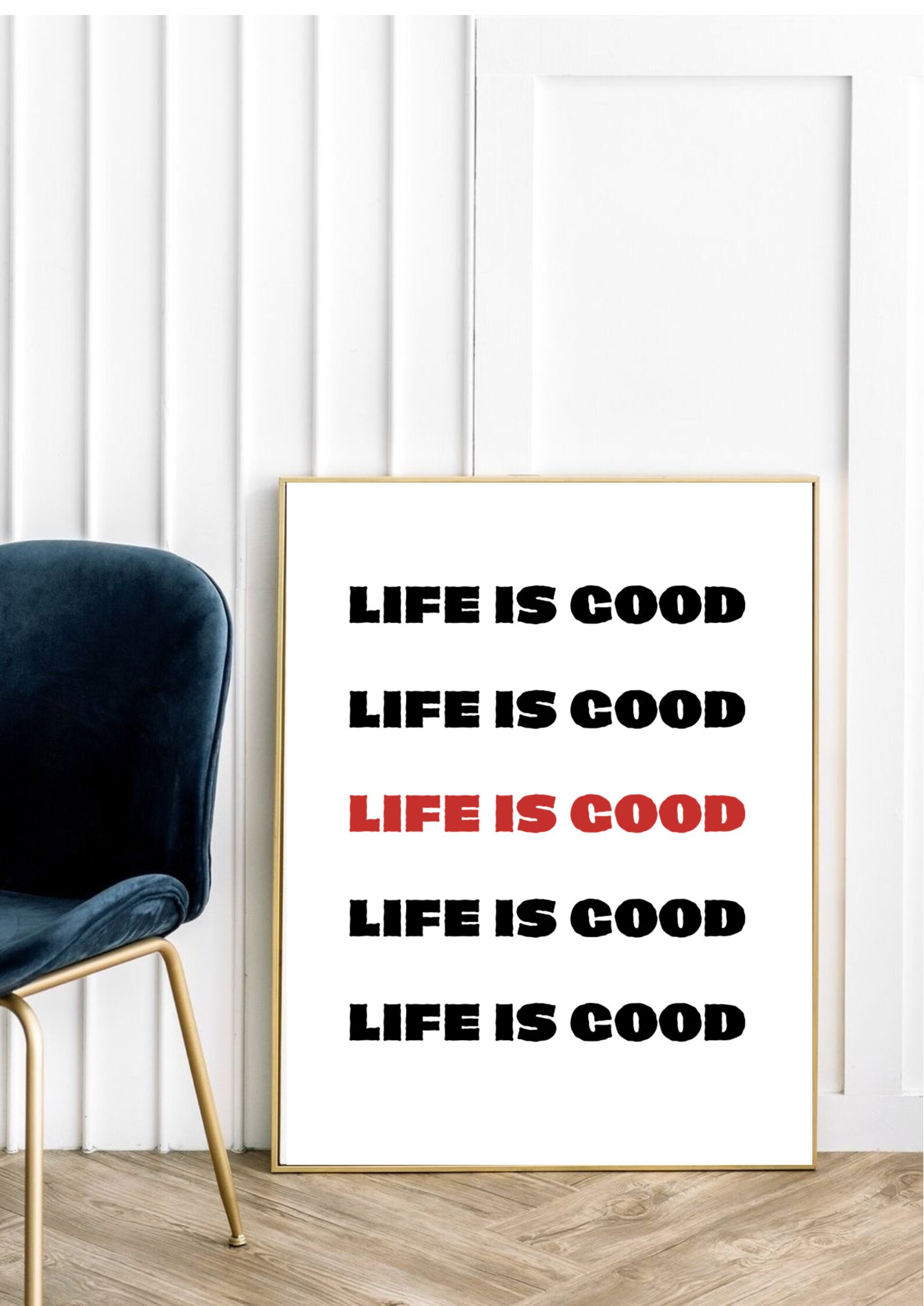 Life is Good Typography Poster, Typo Affirmation , Positive Quote Wall ...