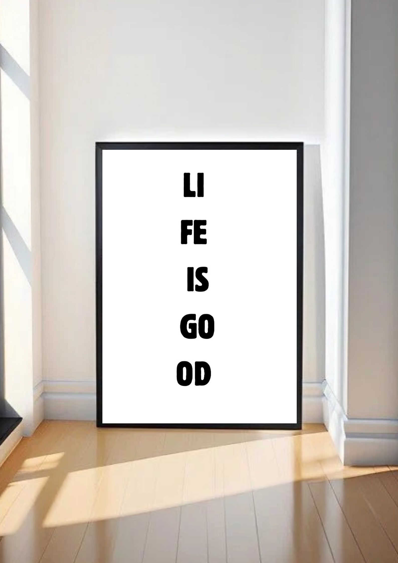 Life is Good Typography Poster, Typo Affirmation , Positive Quote Wall ...