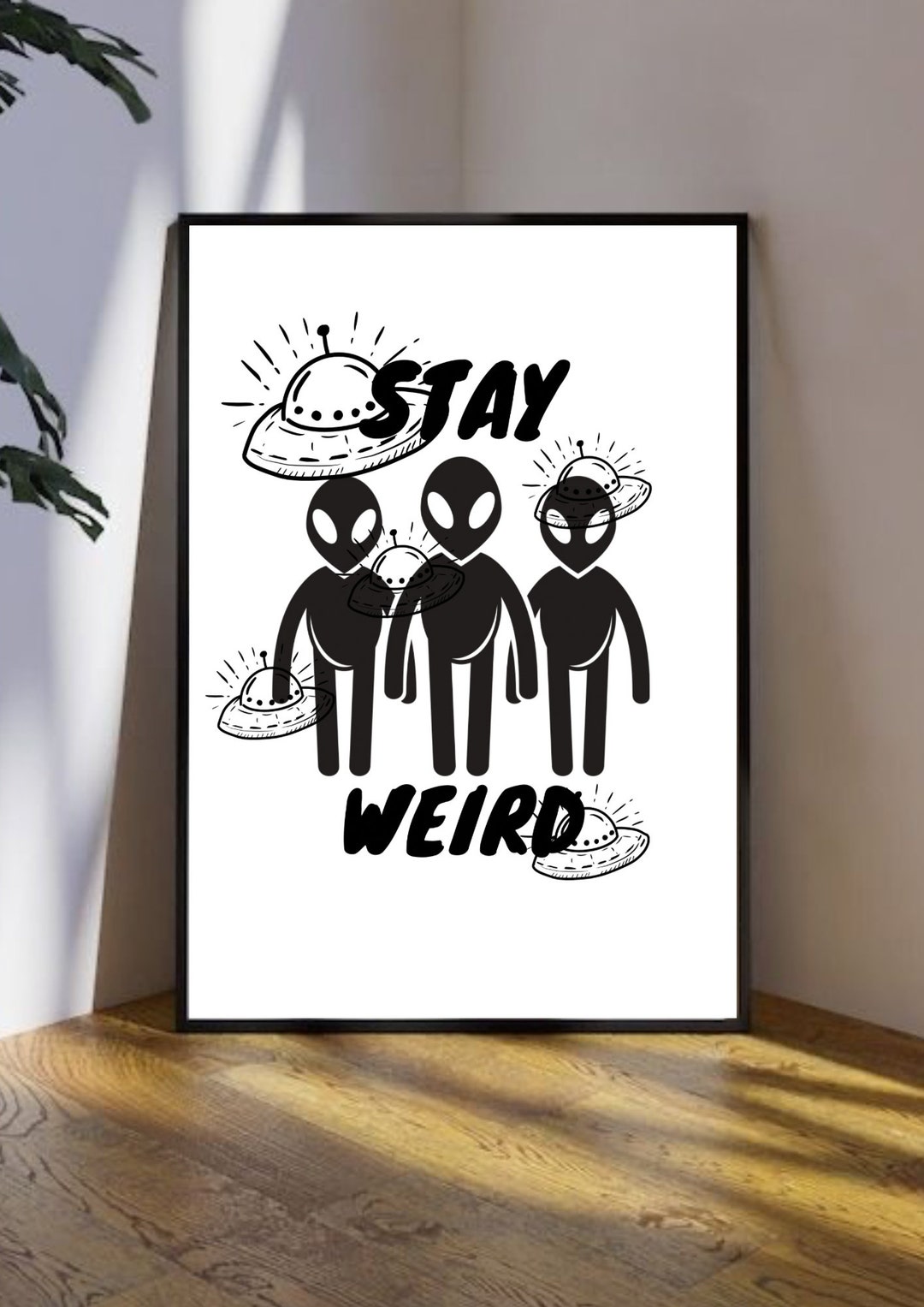 Galactic Charm: Alien and UFO Themed Wall Art Sci-fi Space Poster ...