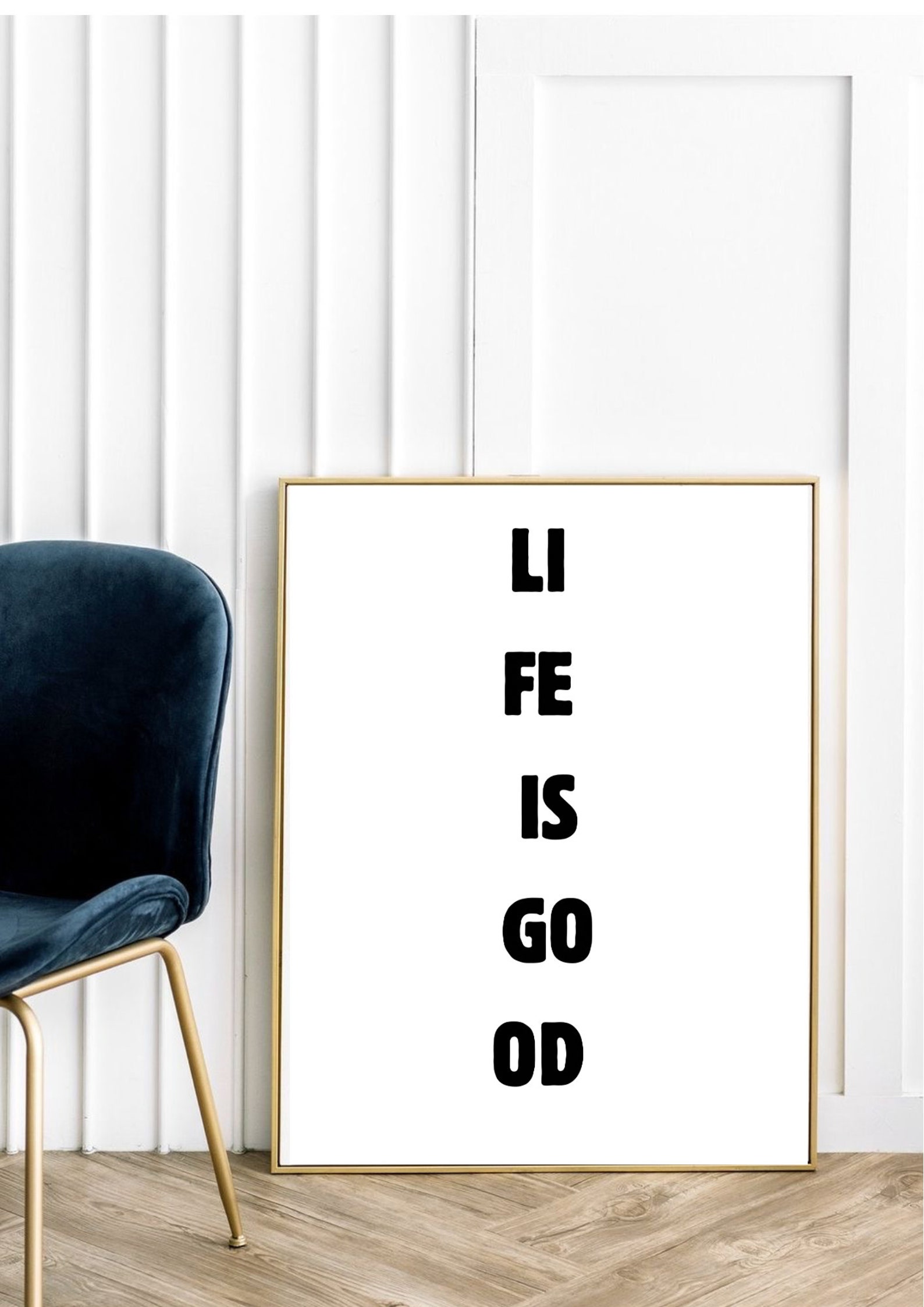 Life is Good Typography Poster, Typo Affirmation , Positive Quote Wall ...