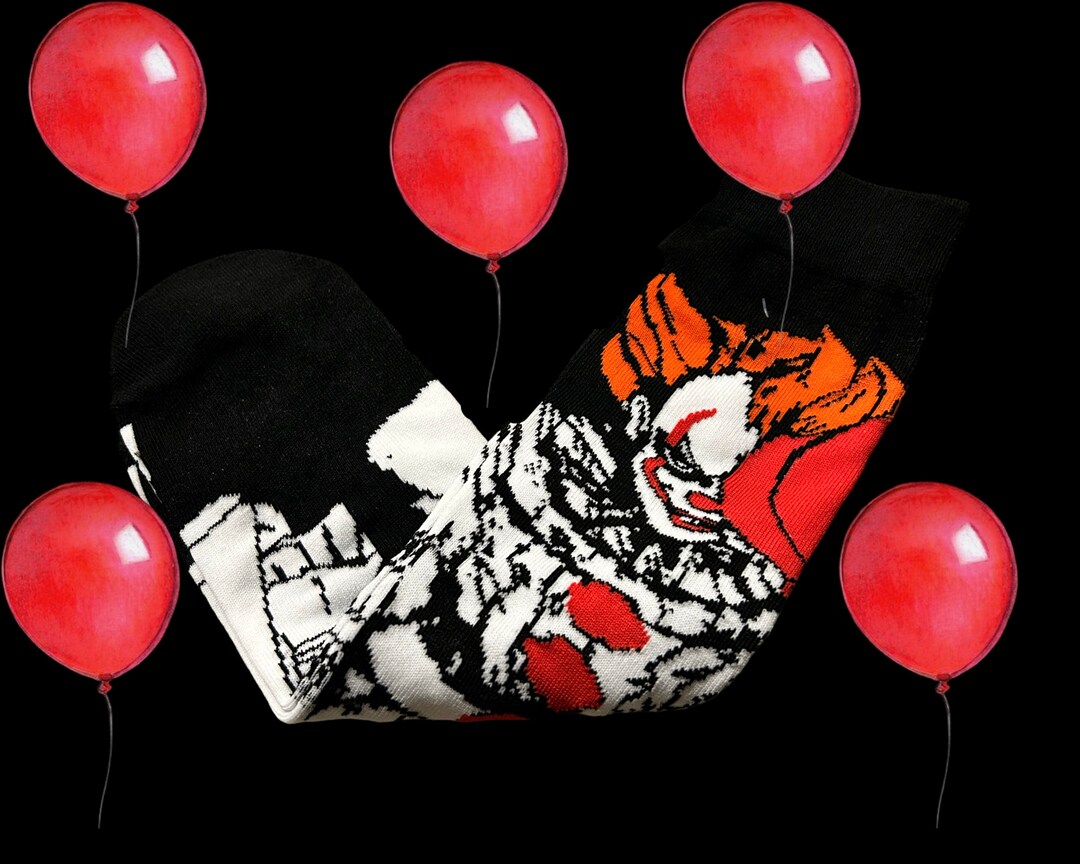 IT Pennywise Socks Adult Scary Horror Gift - Character Socks Horror ...