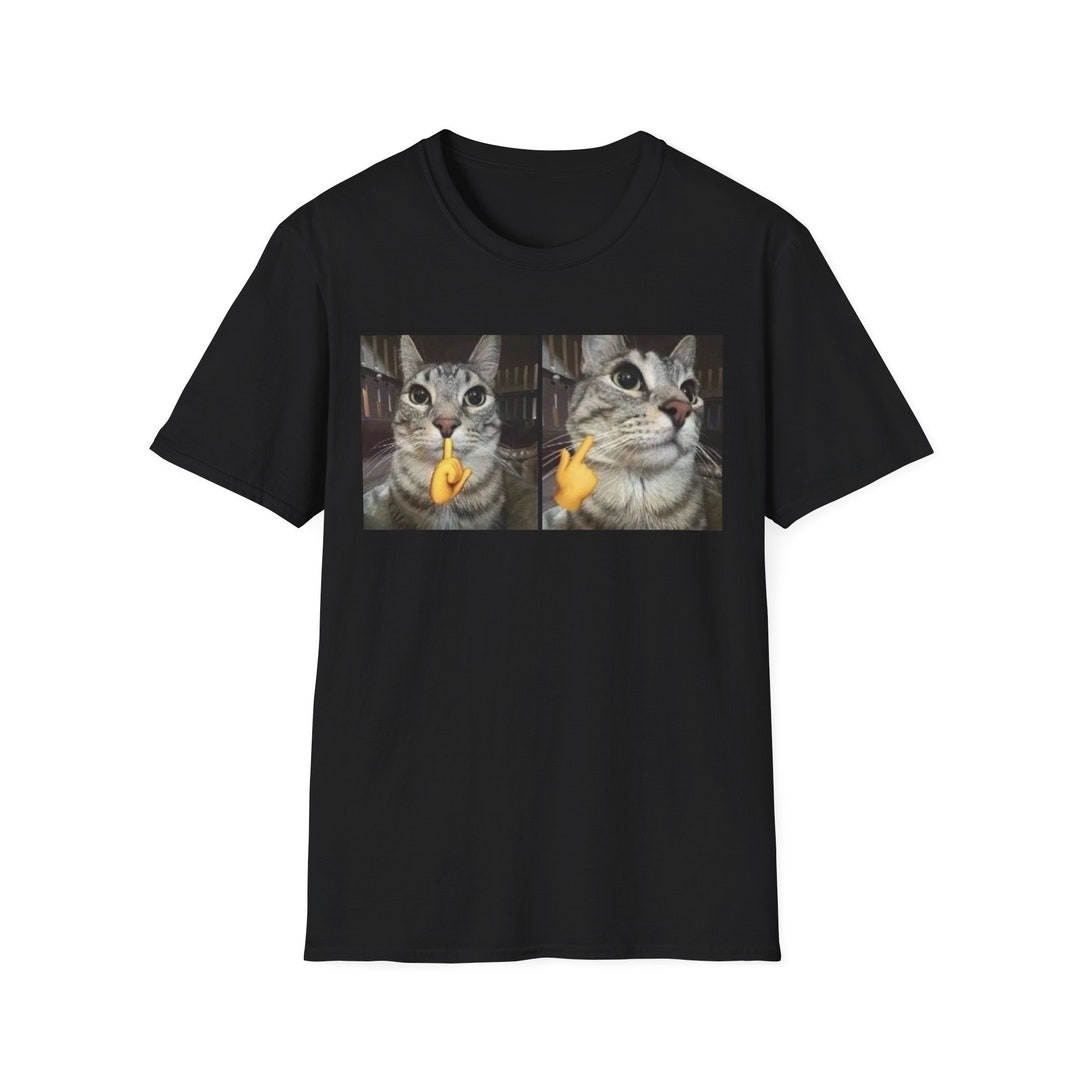 Funny Cat Themed Meme T-shirt Tiktok Meme T-shirt T-shirt Print Meme ...