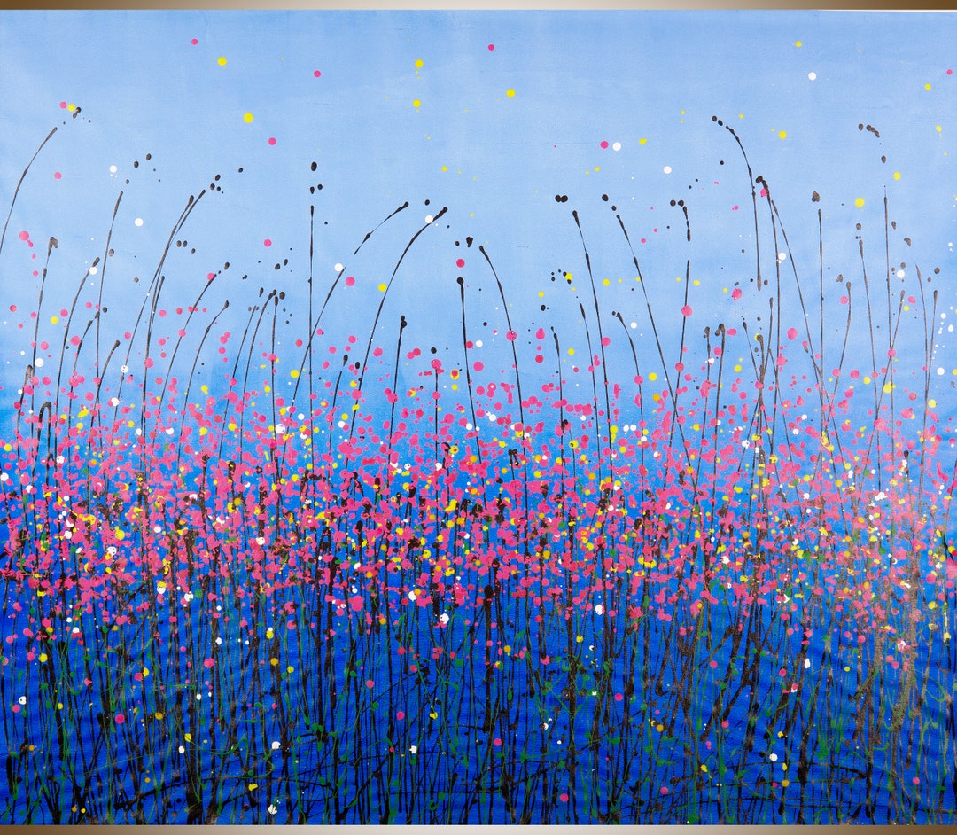 Painting Jackson Pollock Inspired Canvas Art Original Art Industrial ...