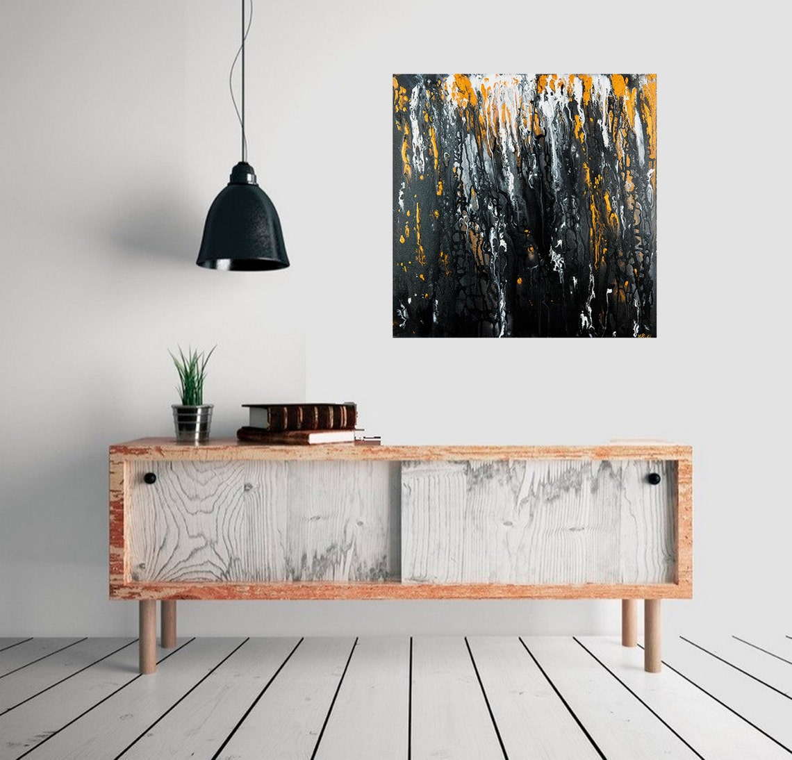 Gold Painting Abstract Painting Large Square Art Original Art - Etsy