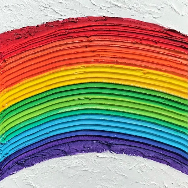 Rainbow Painting - Etsy