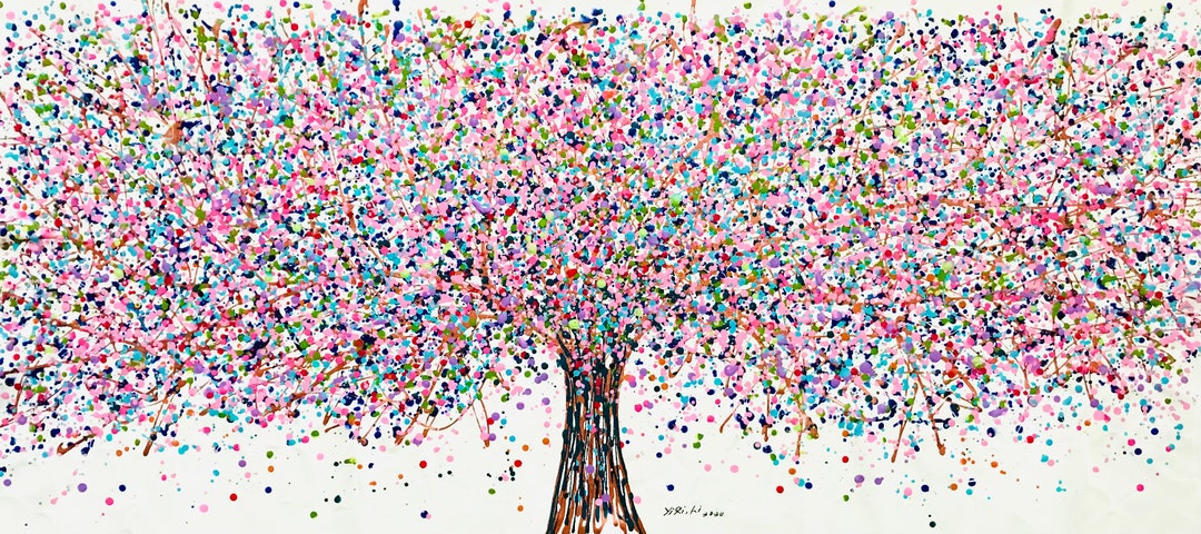 Gustav Klimt Inspired Tree Painting Large Canvas Art Large Wall Art ...