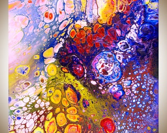 Original Abstract Painting Colorful Painting Red Yellow Orange - Etsy