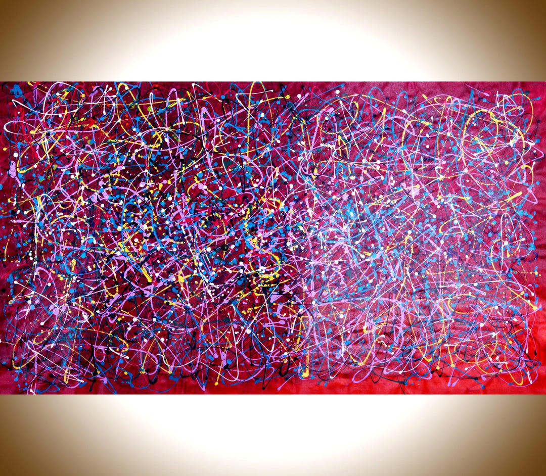 Jackson Pollock Style Original Artwork Abstract Art Large Canvas Art ...
