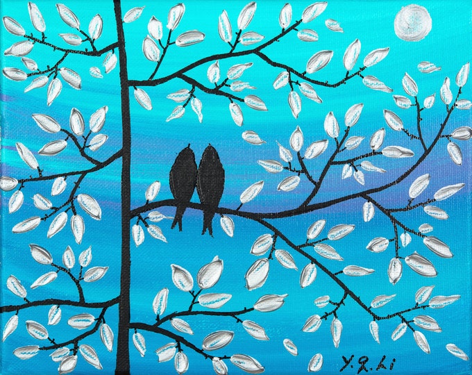 Birds Painting Art Abstract Painting Landscape Painting Handmade ...