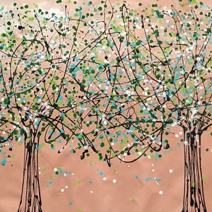 Tree Painting Jackson Pollock Inspired Original Artwork Large - Etsy