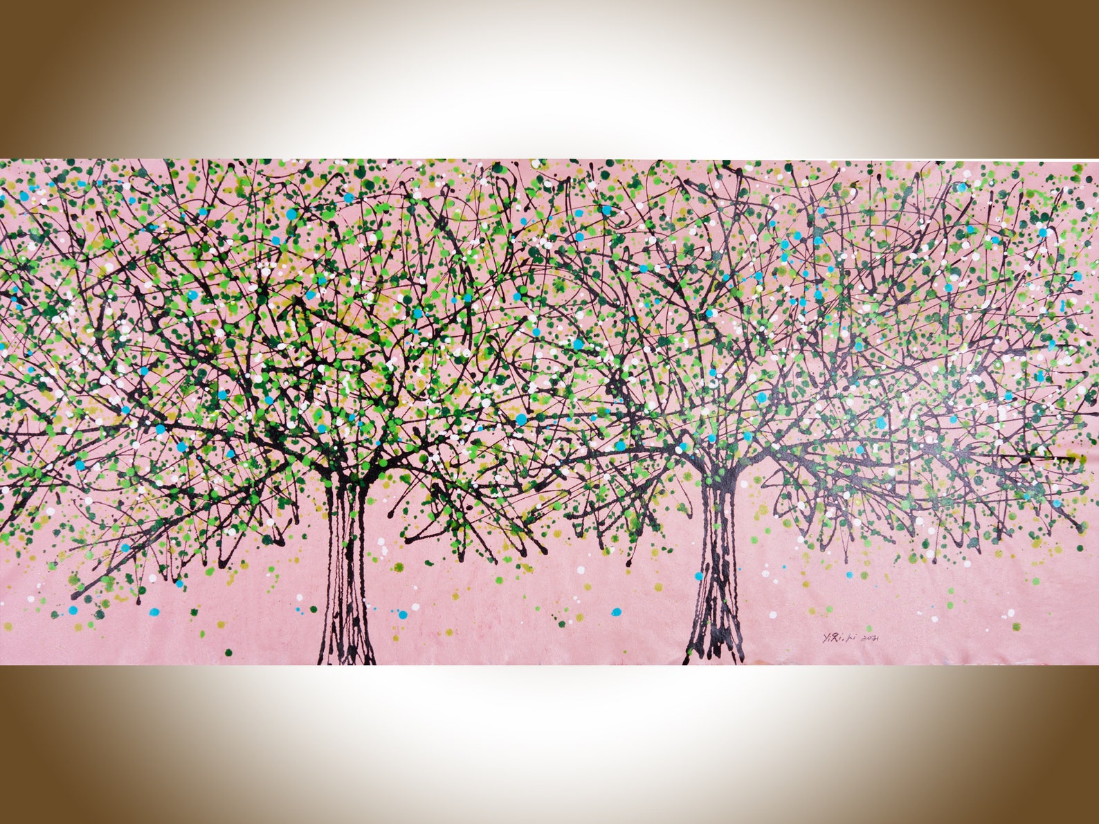 Tree Painting Jackson Pollock Inspired Original Artwork Large | Etsy