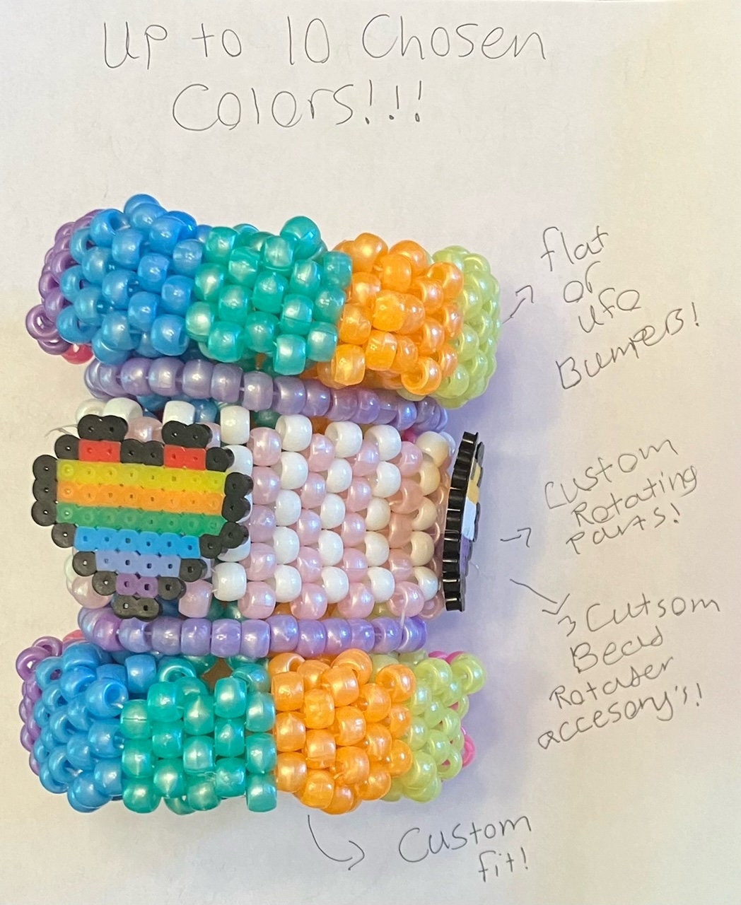 Custom Large Rotator Cuff Kandi Bracelet Etsy