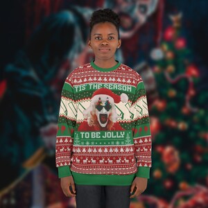 Terrifier Art the Clown Christmas Unisex Sweater - Horror Movie Ugly ...