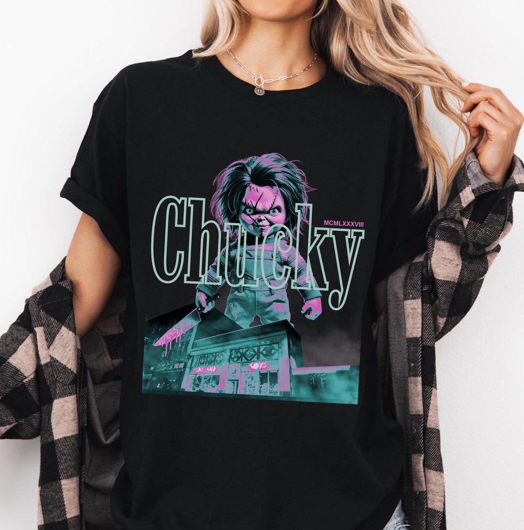 Chucky Childs Play Neon Retro Shirt, Horror Movie Tshirt, 80s Tee - Etsy