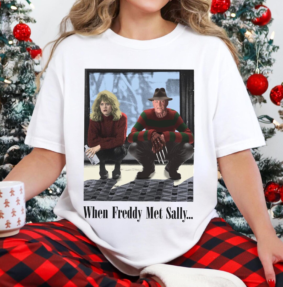When Freddy Met Sally Tee, Horror Movie Mashup T-shirt, Unisex Shirt ...