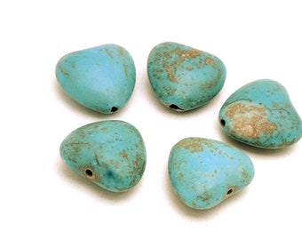 Blue green stone | Etsy