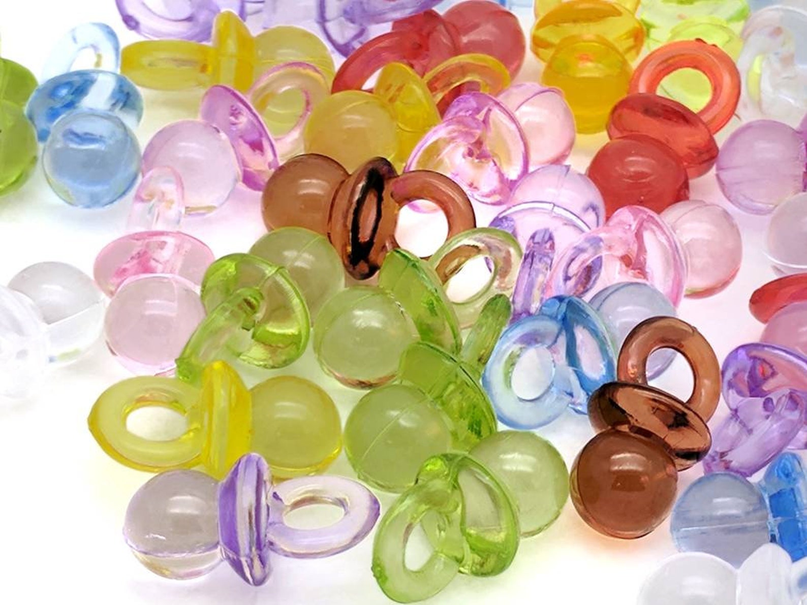 50pcs. Acrylic Mini Pacifier Baby Shower Party Favors in Bulk | Etsy
