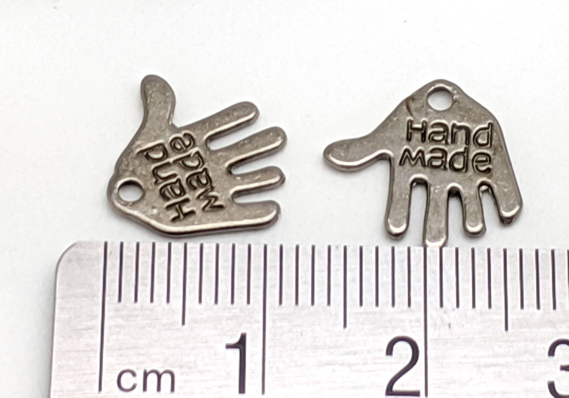 Cute silver hand charms for jewelry making. Tiny hand shaped | Etsy