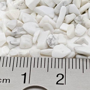 Undrilled Mini White Howlite Chips for Jewelry Making. Tiny Raw ...