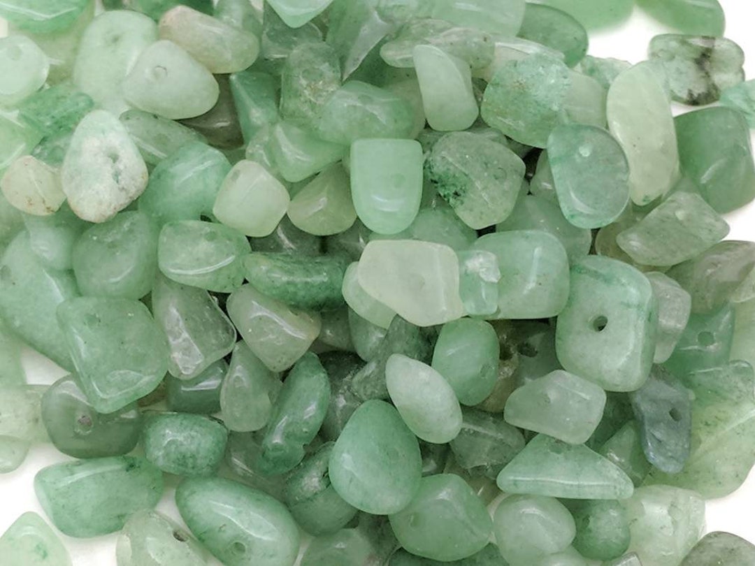 Small Drilled Genuine Green Aventurine Chip Beads for Jewelry Making ...