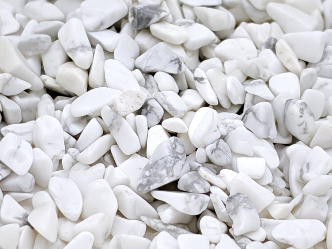 Undrilled Mini White Howlite Chips for Jewelry Making. Tiny Raw ...