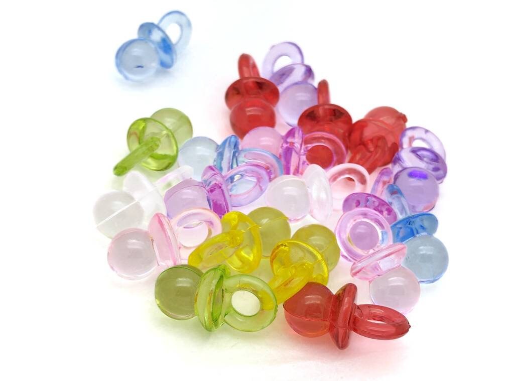50pcs. Acrylic Mini Pacifier Baby Shower Party Favors in Bulk | Etsy