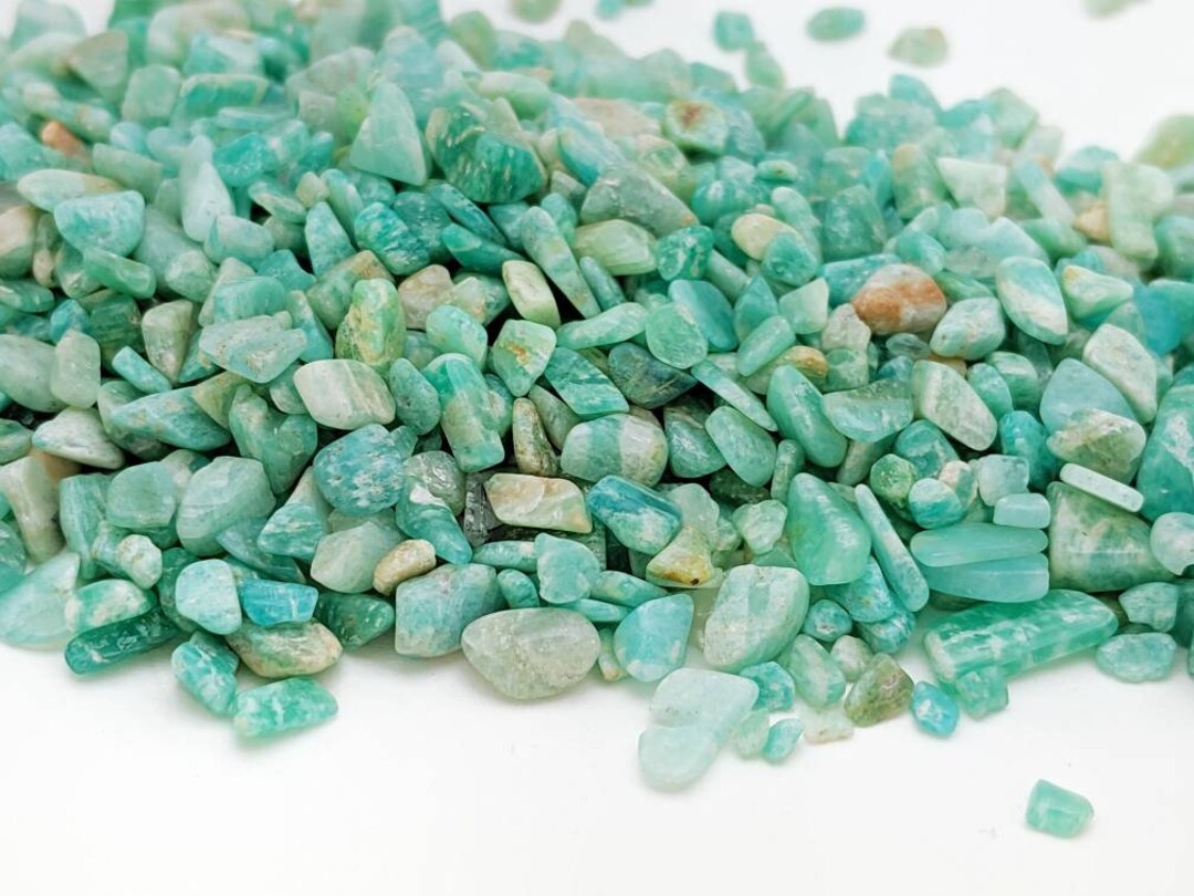 Undrilled Mini Amazonite Chips for Jewelry Making. Tiny Raw Gemstone ...