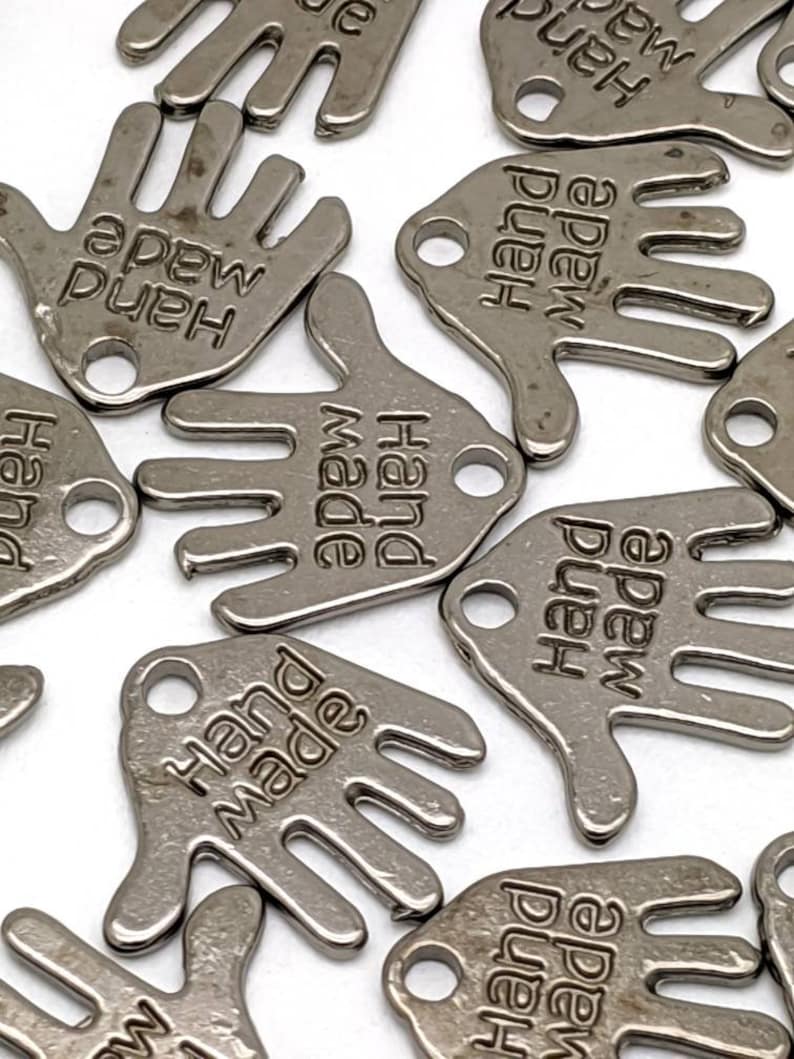 Cute Silver Hand Charms for Jewelry Making. Tiny Hand Shaped - Etsy UK