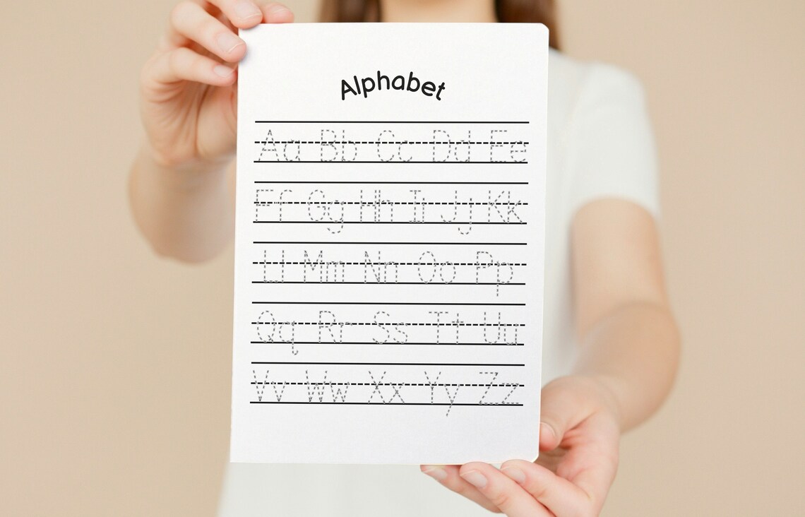 Alphabet and Numbers Worksheets Handwriting Practice Educational ...