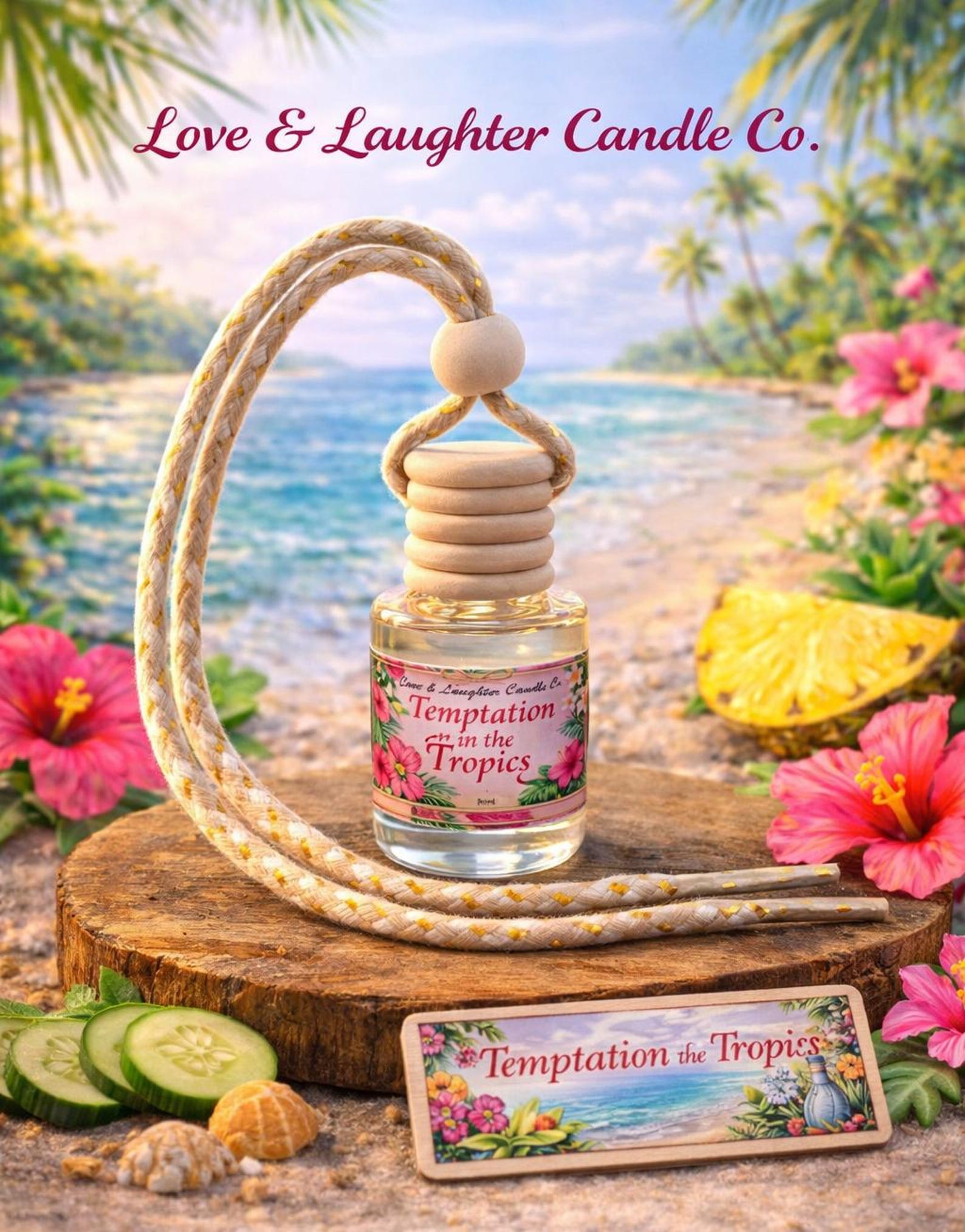 Tropical Car Diffuser 4-pack: Hawaiian Hibiscus, Pina Colada Scents - Etsy