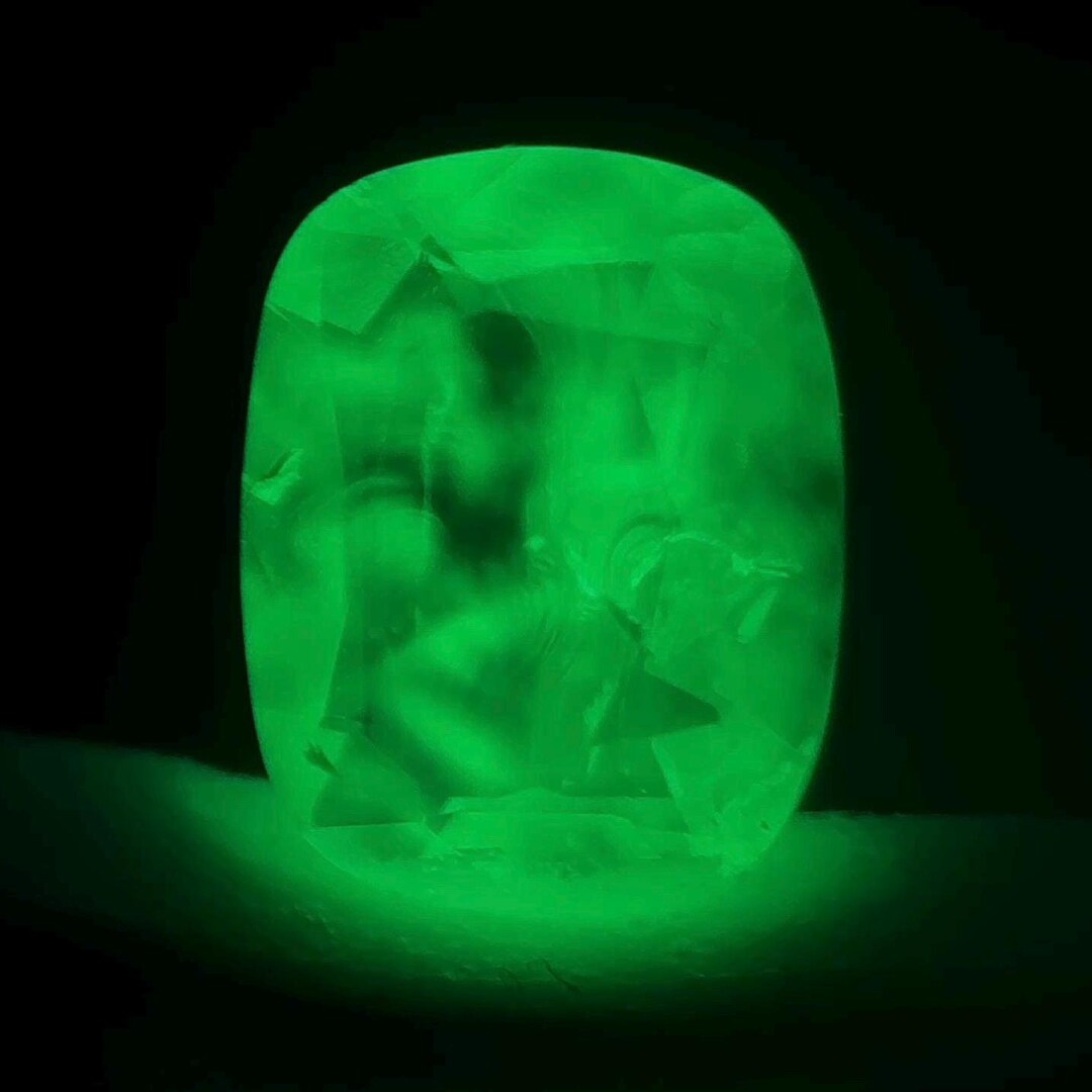 Hyalite Opal – Natural Translucent Gem With UV Fluorescence - Faceted ...