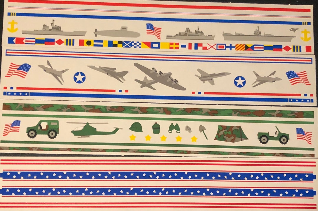 Lot of Stickers 4 Pack of Borders, Design Lines “military” Opened ...