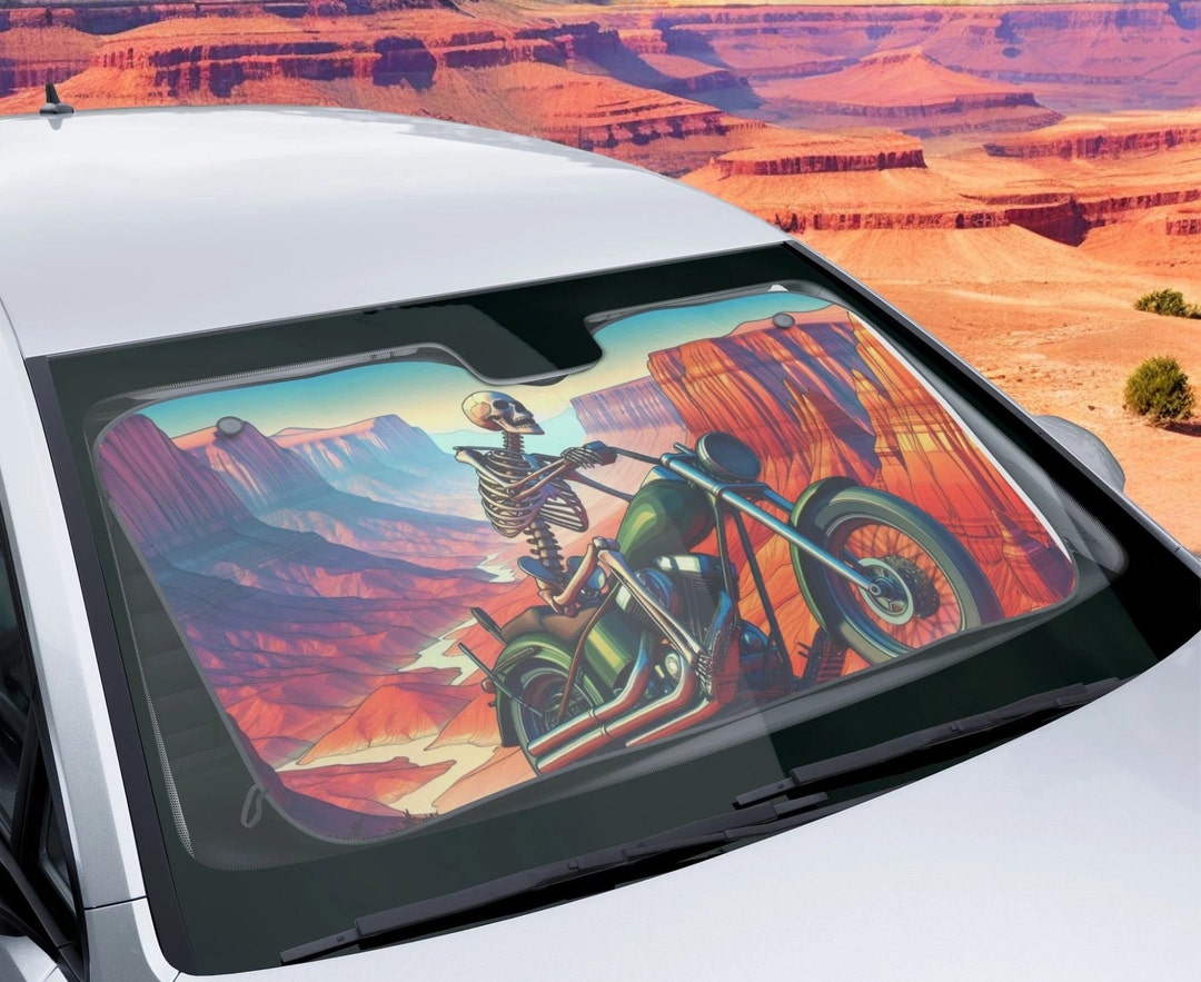 Skeleton Motorcycle Car Sun Shades - Etsy