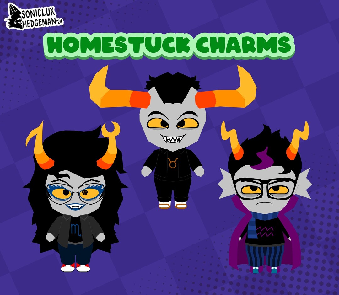 Low Poly Lil Trolls set 2 Vriska/tavros/eridan Homestuck Acrylic ...