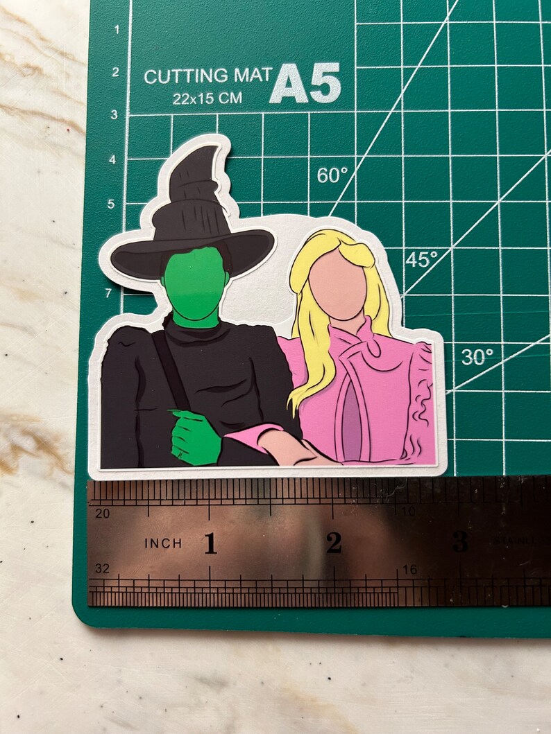 Wicked Glinda and Elphaba Sticker! - Etsy