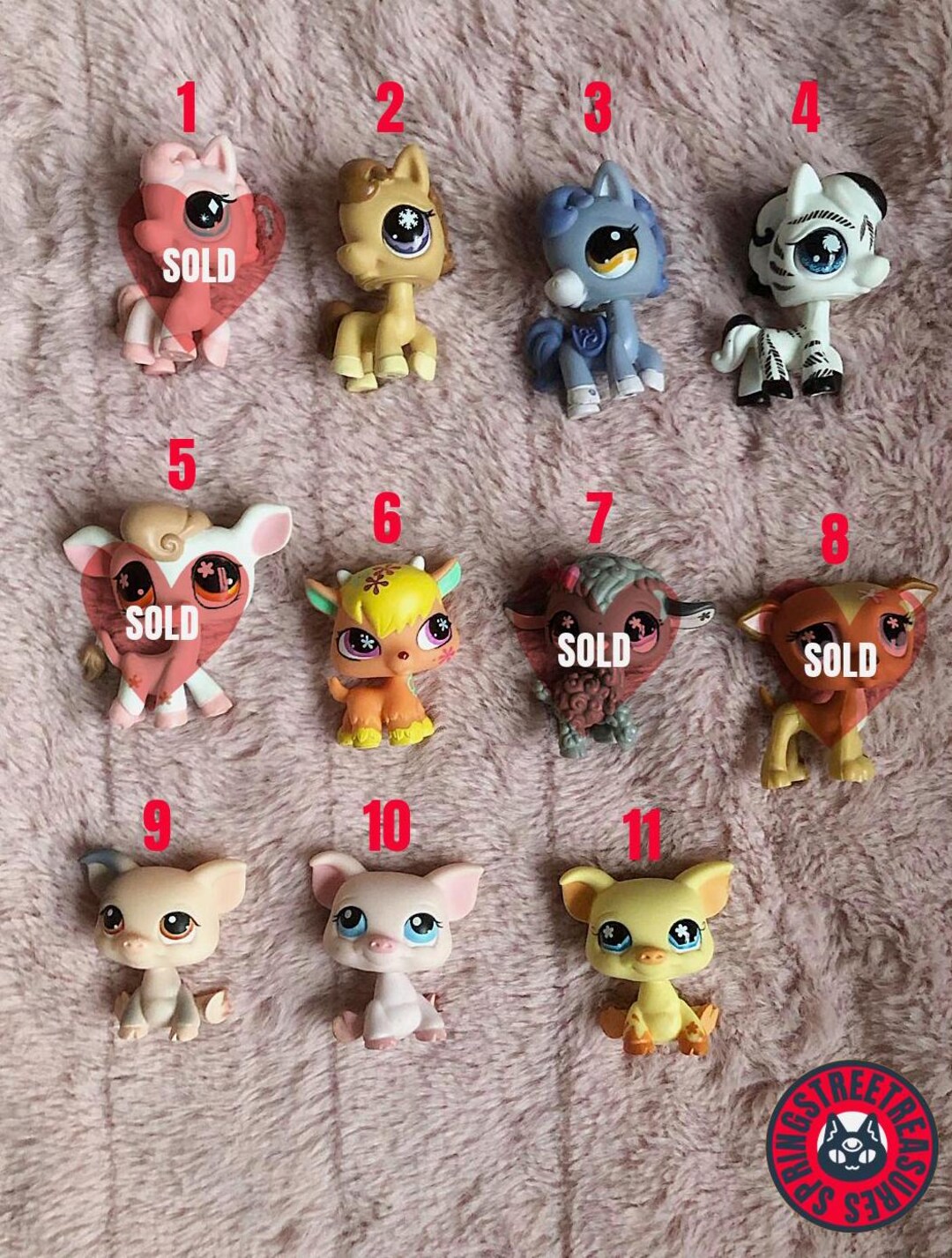 Authentic Littlest Pet Shop, LPS Rare LPS Farm Animals Horses Cow Goat ...