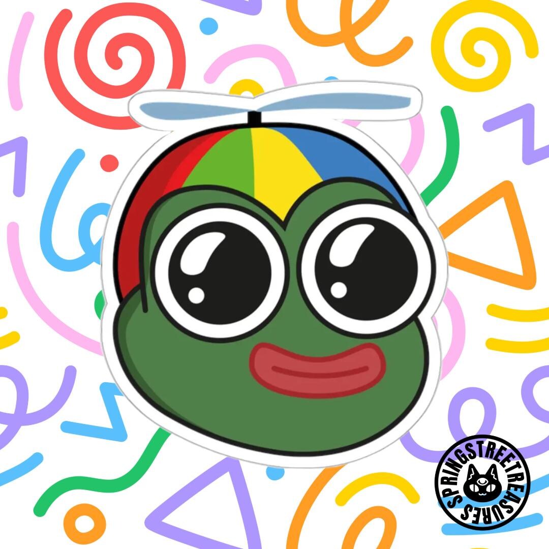 Propeller Hat Pepe the Frog Sticker - Etsy