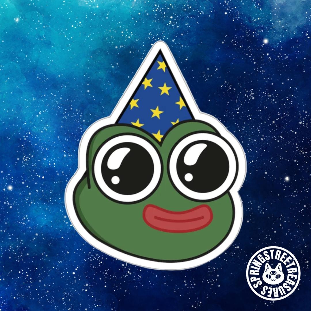 Magic Pepe the Frog Sticker - Etsy
