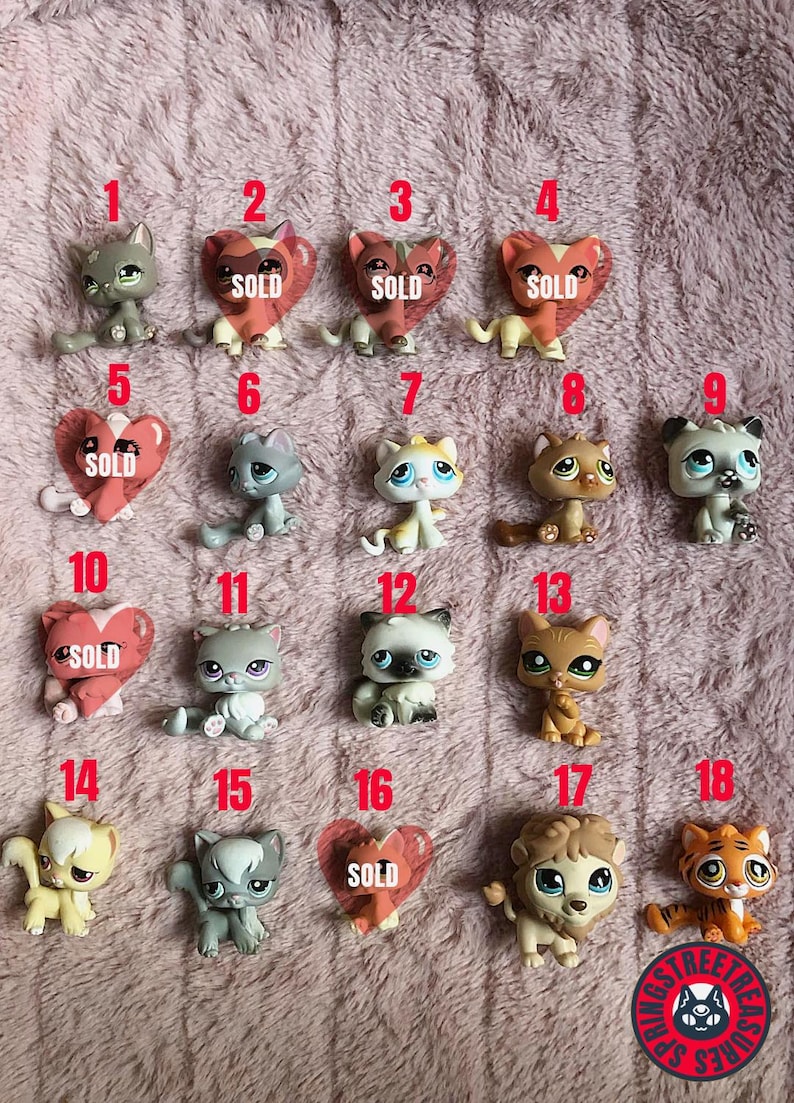 Authentic Littlest Pet Shop, LPS, Lot Rare LPS Catslike - Etsy