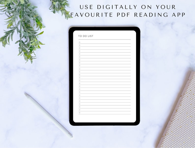 To Do List Printable, to Do List Planner, Printable PDF, Minimalist ...